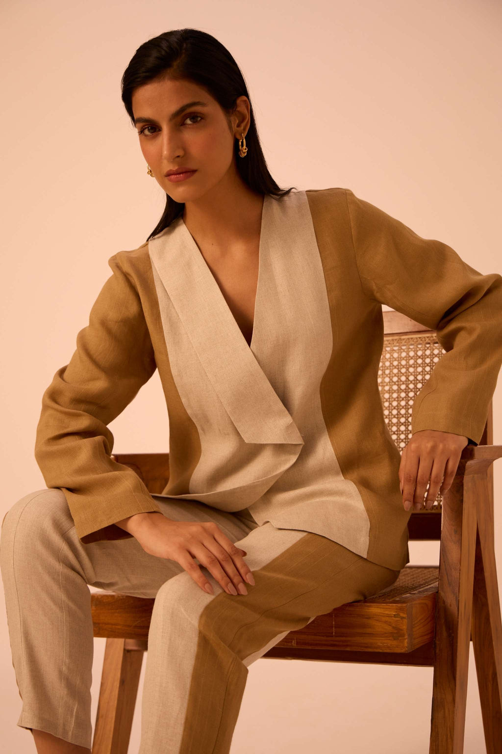 Dimtri Linen Panelled Jacket – The Summer House
